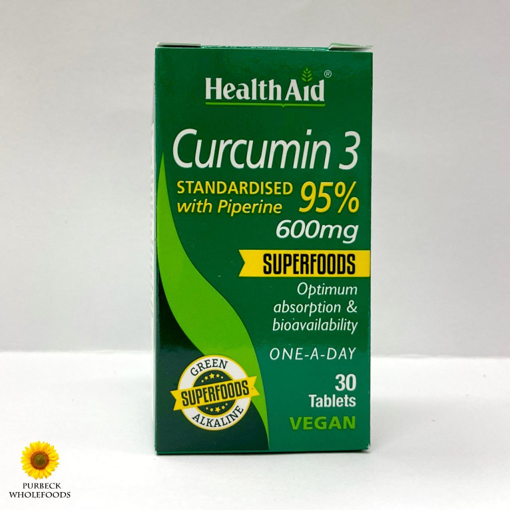 Health Aid Curcumin 3 (30 Tablets) - Purbeck Wholefoods LLP